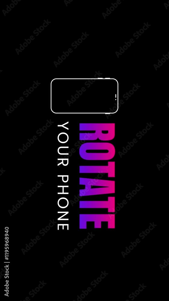 Rotate Your Phone to Landscape position to the right. Vertical black ...