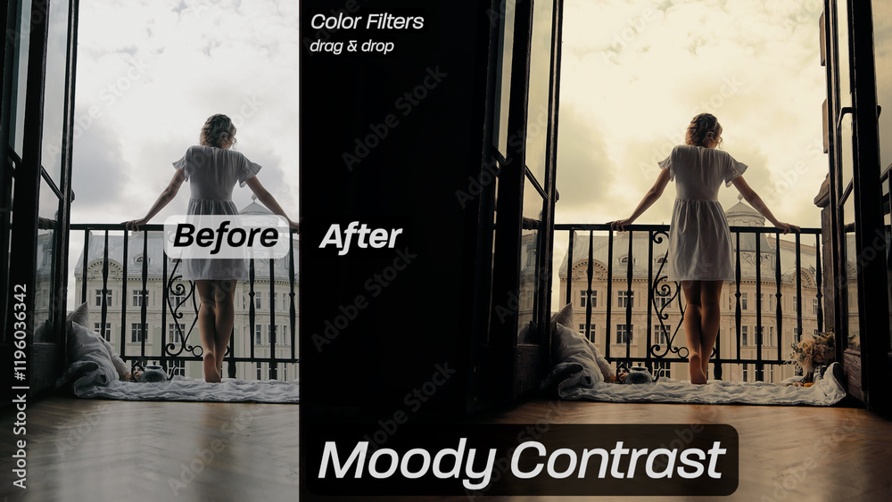 Modelo de Moody Contrast Color Filters do Stock | Adobe Stock