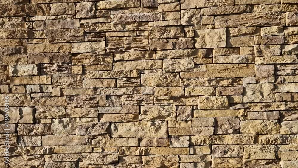 Modern gray brown, beige, metal door at the house lined with stone ...