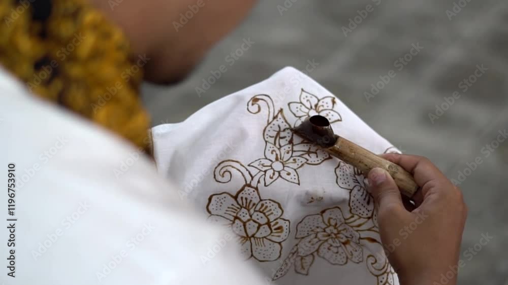 The process of making batik still uses the traditional canting tool ...