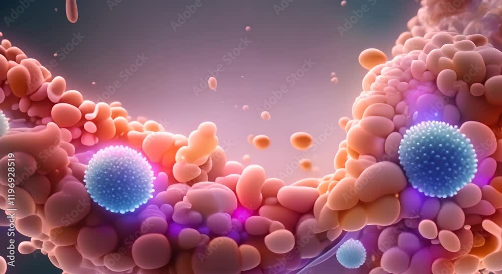 Micro bacterial Bacteria Colony Microbiome and Bacteria inside ...