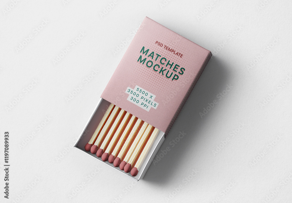 Matches Box Mockup Generated With AI Stock Template | Adobe Stock