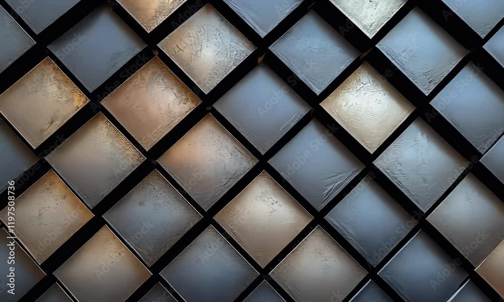 A textured wall featuring a pattern of interlocking diamond shapes in ...