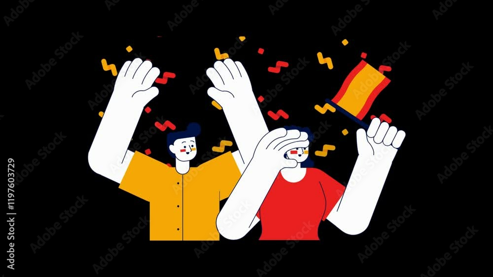 Party popper animation, celebration, claps and confetti, Animated ...
