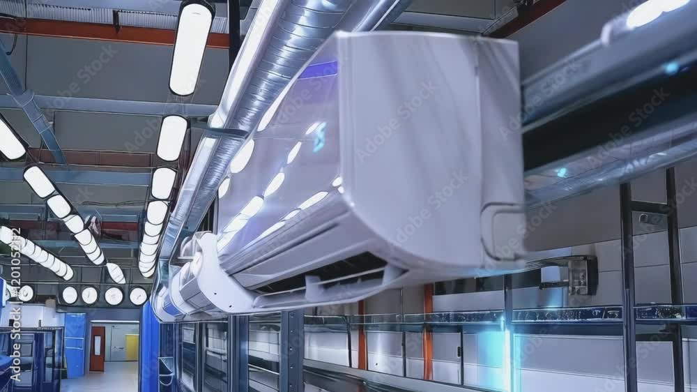 video of Production of Air conditioner at the modern factory Відео ...