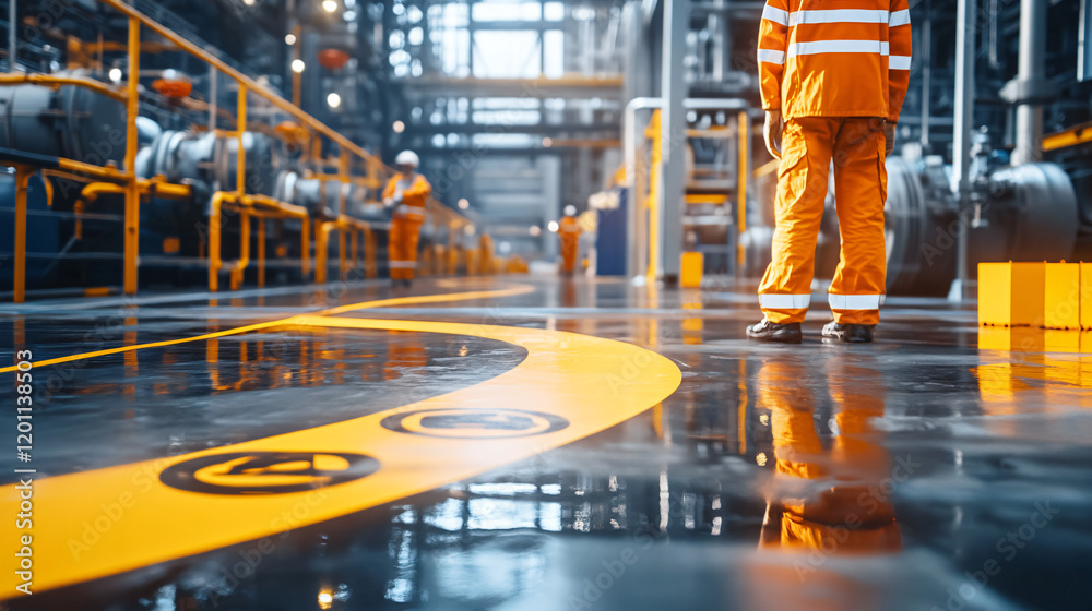 Photo & Art Print An industrial site showing clear safety guidelines ...