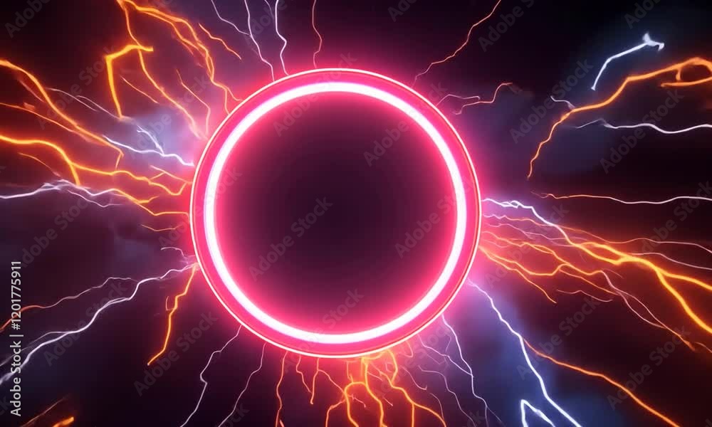 Electric Scifi Plasma Ring Fx Loop/ 4k animation of a scifi fantasy ...