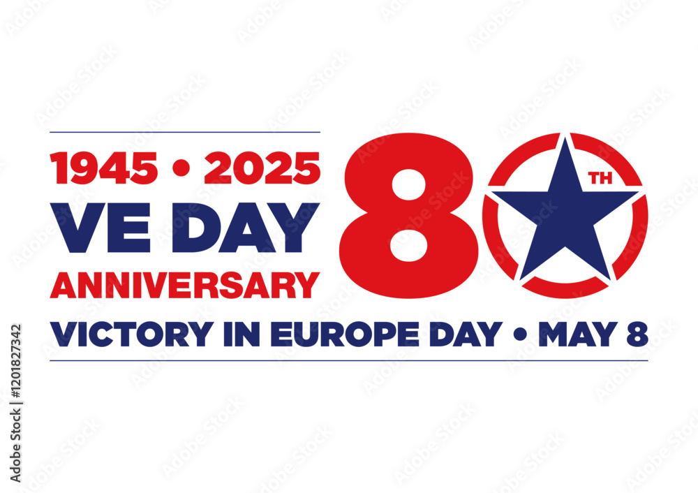 Poster VE-DAY 80TH ANNIVERSARY - Victory in Europe Day – Wall Art ...