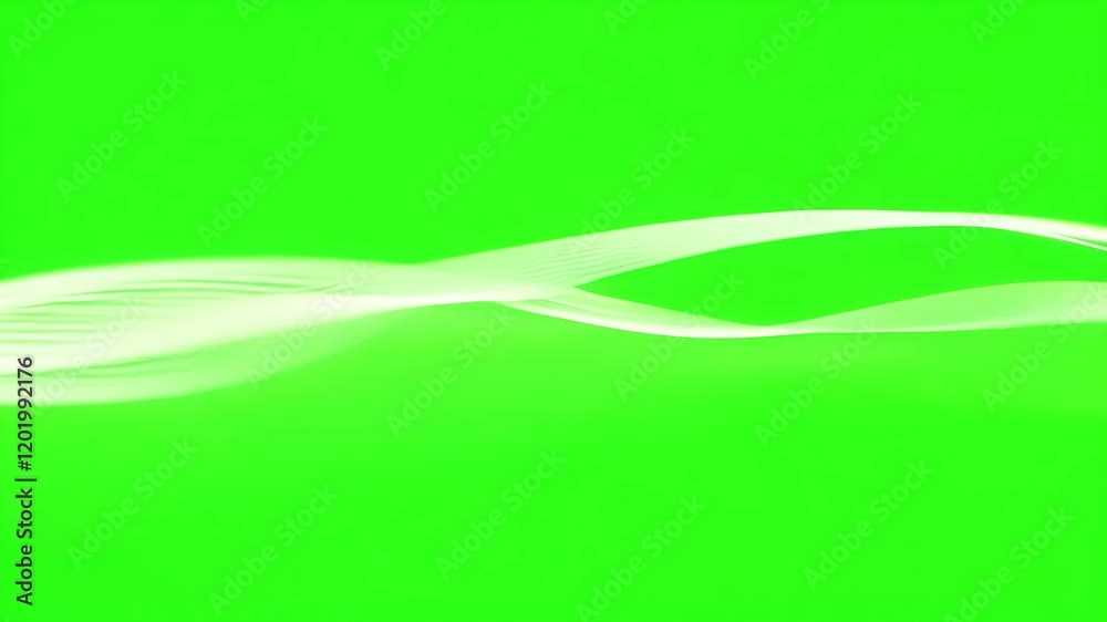 Wavy lines transforming into sharp angles in motion. Green screen ...