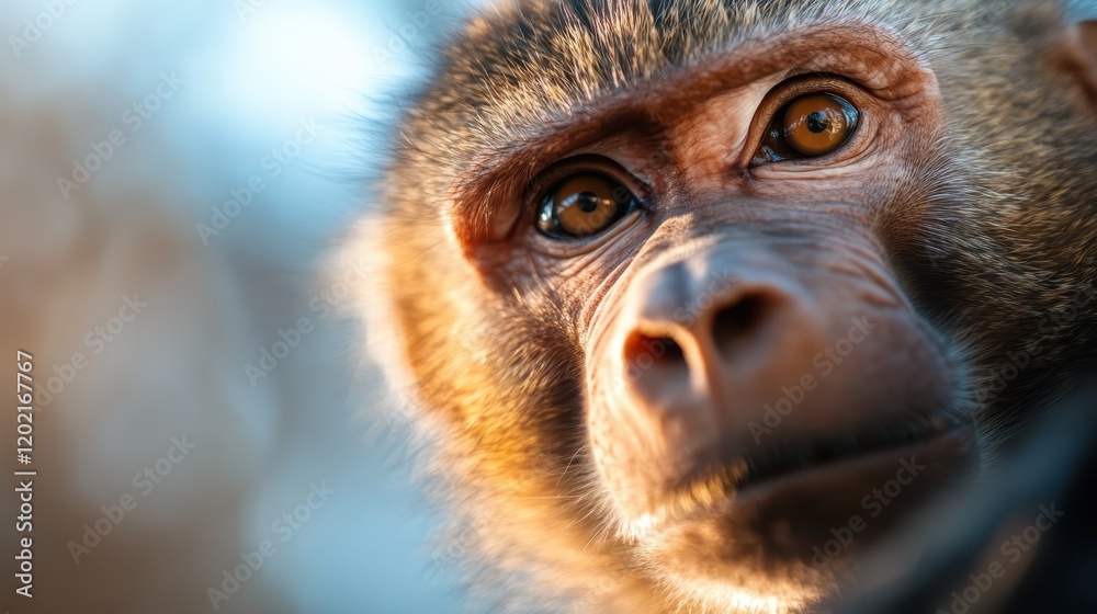 Photo & Art Print A primate with deep, thoughtful eyes is portrayed in ...
