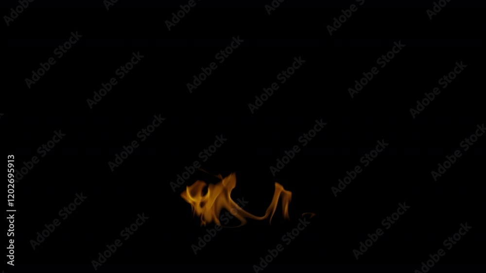 Fire and flame on alpha channel 4K. Realistic burning fire on the ...