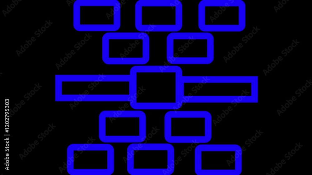 PDCA red line animation. blue color Animated flowchart icon Stock Video ...