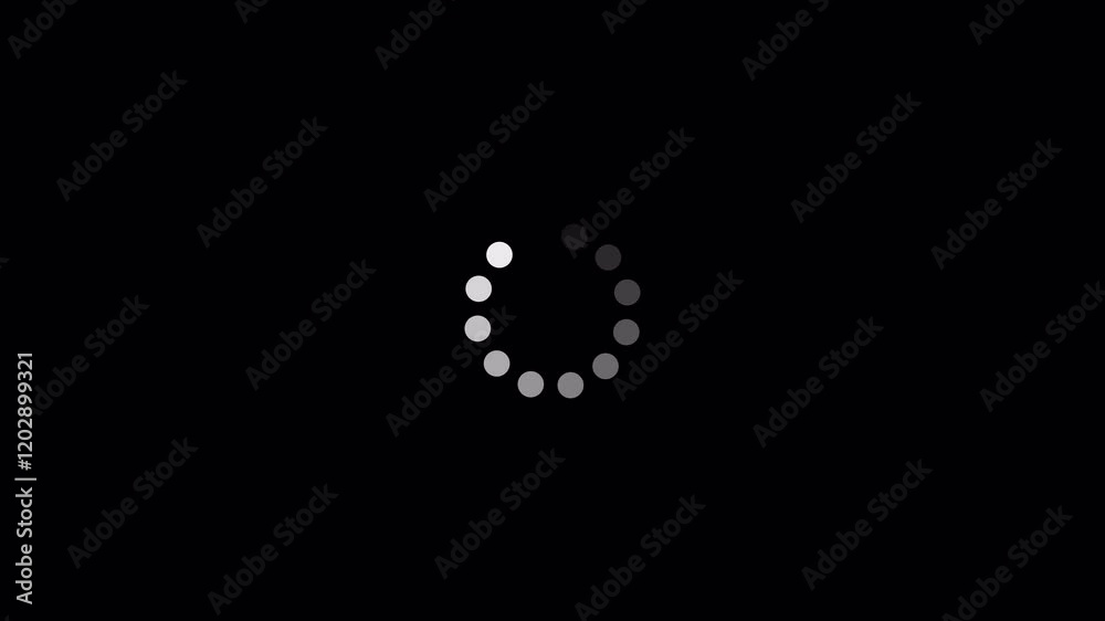 Circle loading icon animation on transparent background, Circle loading bar icon, circle loading ...