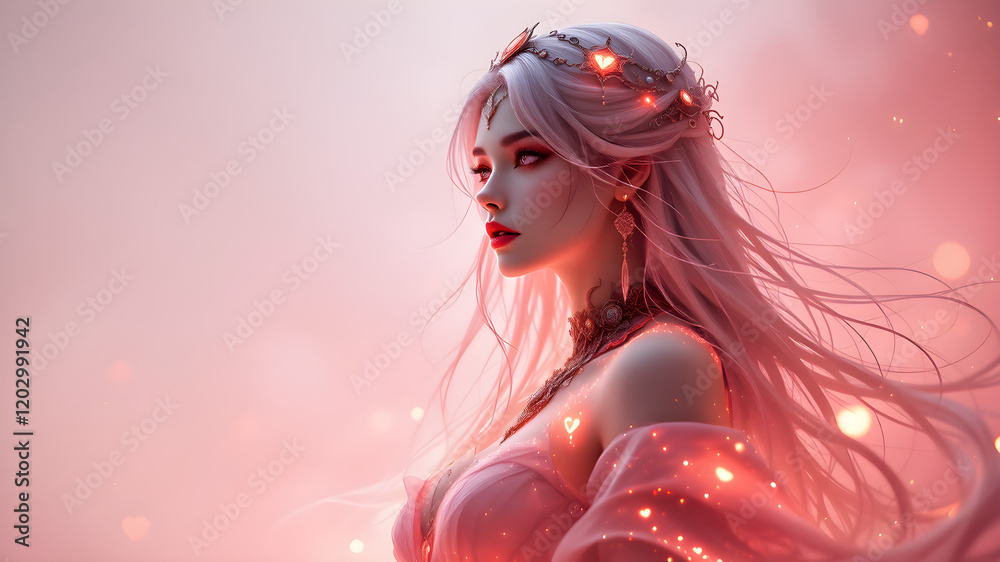 Photo & Art Print This goddess character blends traditional anime ...