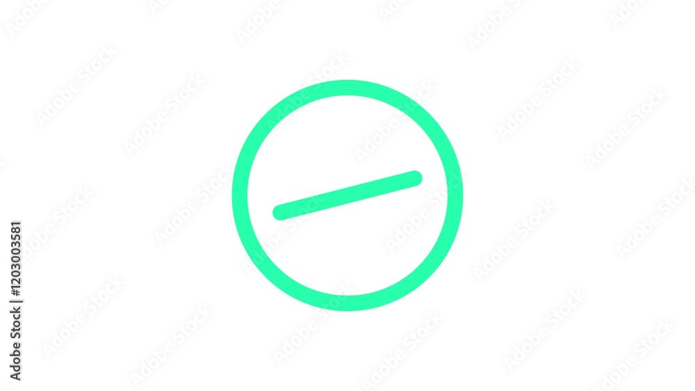 Animated blocked gradient ui icon. Failure occurred. Error message. Seamless loop 4k video with ...