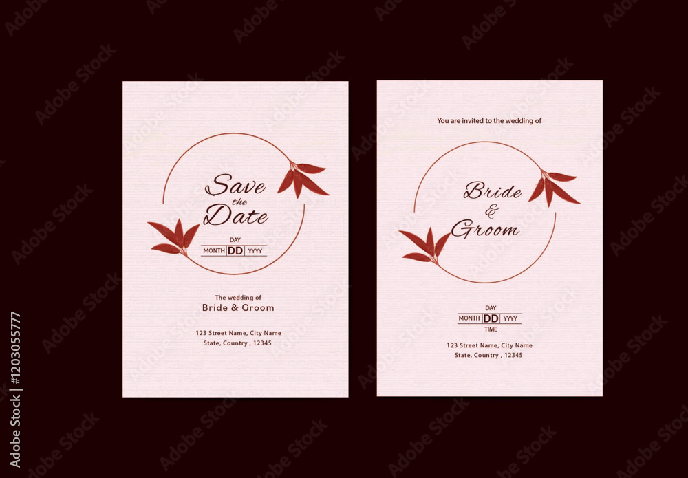Editable Wedding Invitation Cards with Event Details for Publishing ...