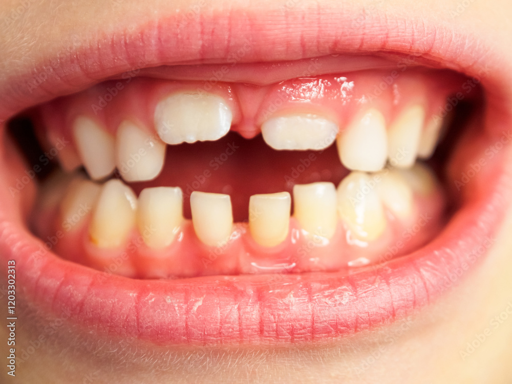 Poster Milk bite and tooth change in children, the process of tooth ...
