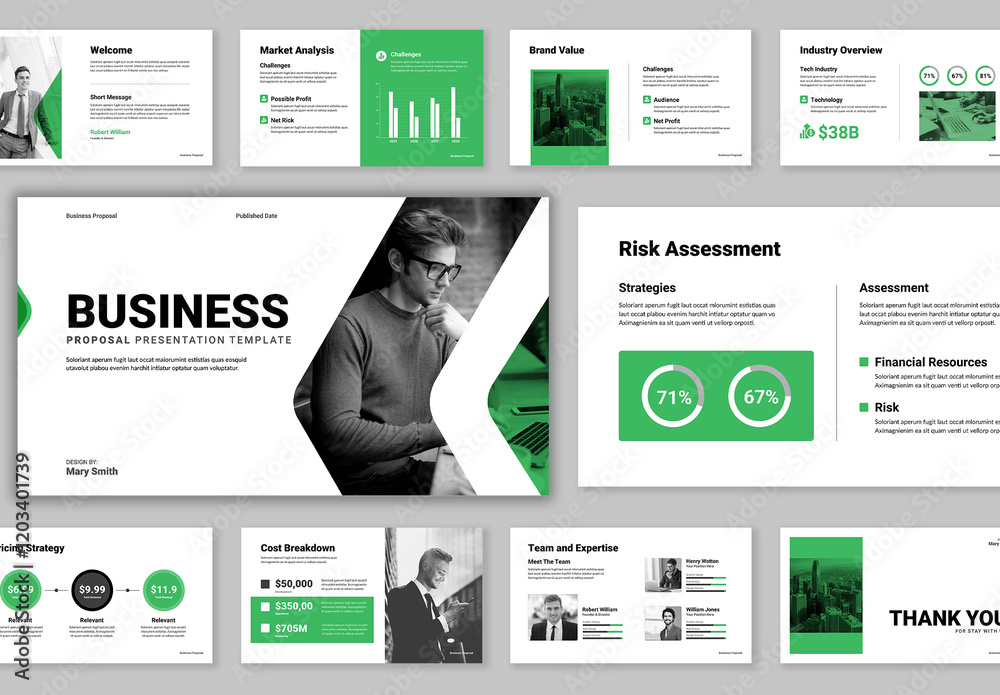 Business Proposal Presentation Template Stock Template | Adobe Stock