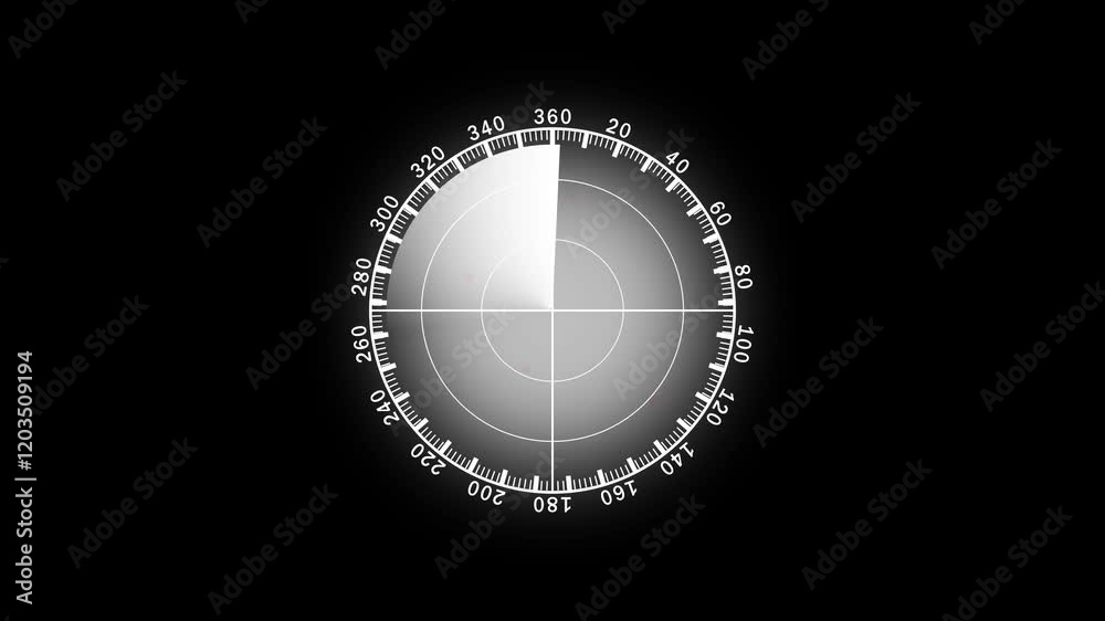 radar screen with targets in process ,dynamic illustration . Conceptual ...