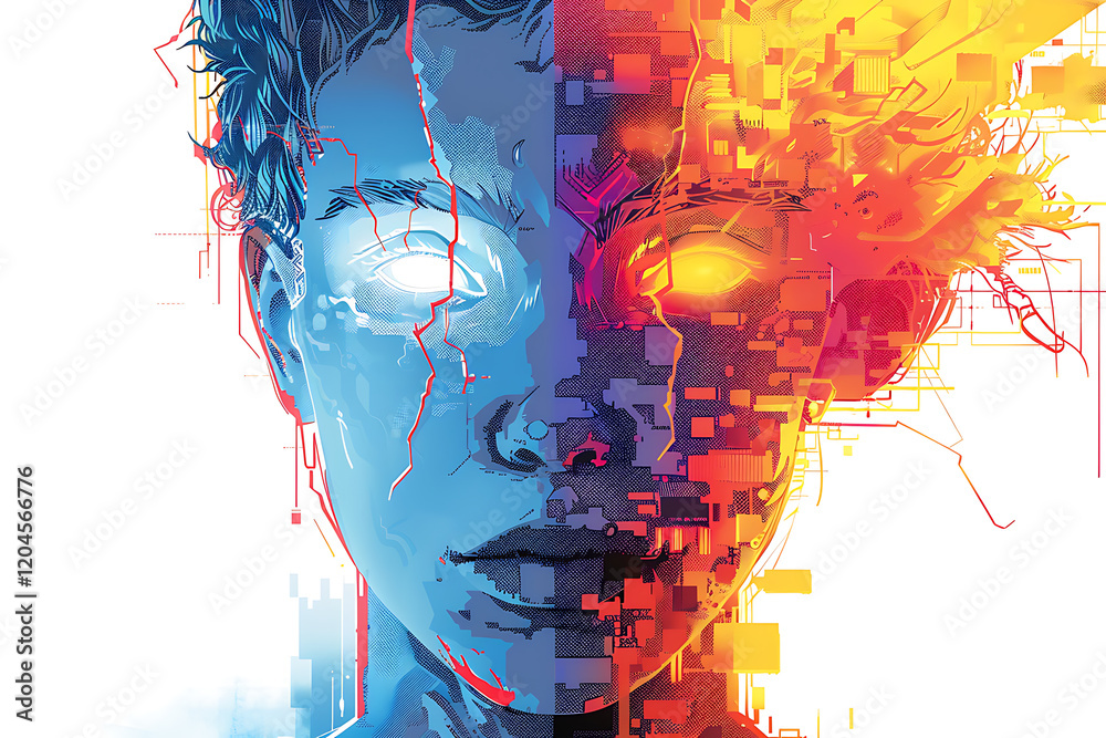 Photo & Art Print pixel art evolution, a dynamic character transforms ...