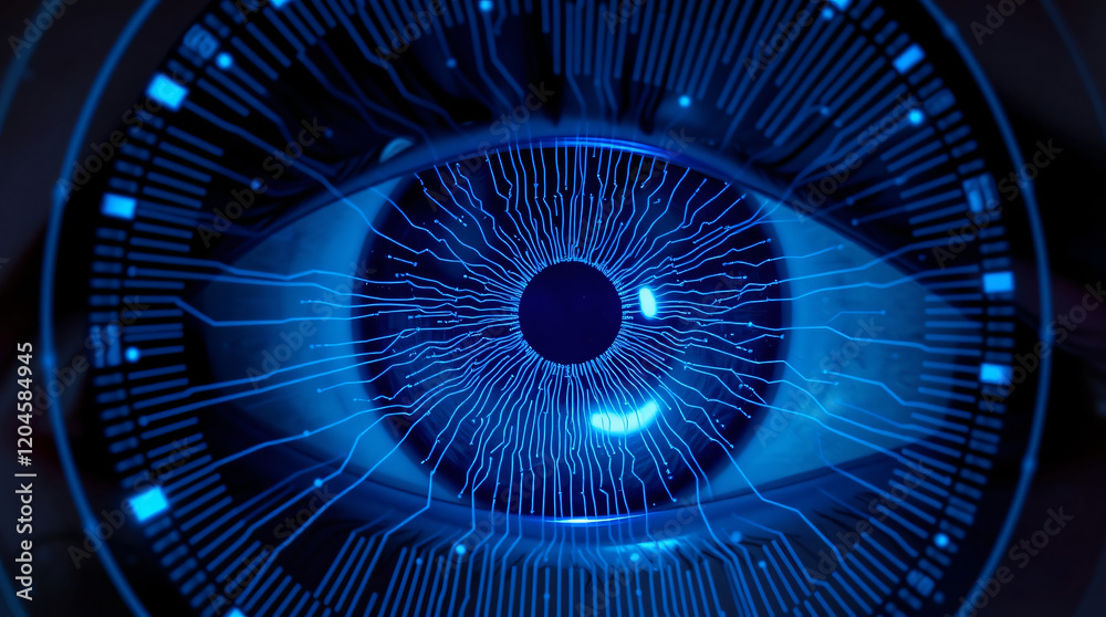 Photo & Art Print Biometric iris scanner - Fundamental of next ...