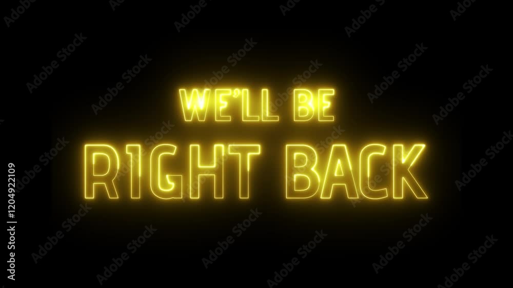 We'll be right back animation black background. Retro Be Right Back ...