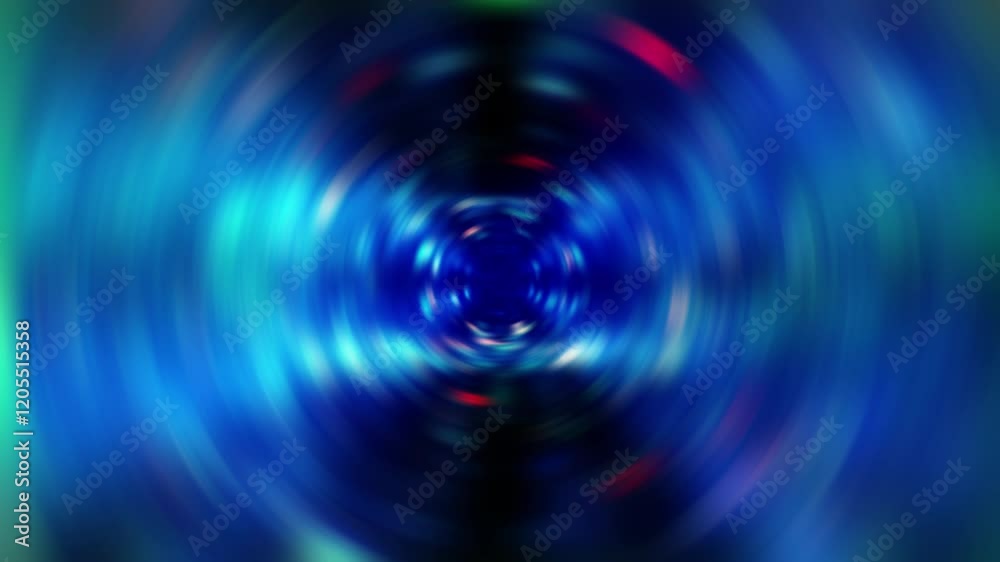 VJ Loop glow neon blue circle radial shine ray gradient moving hypnotic spiral abstract ...
