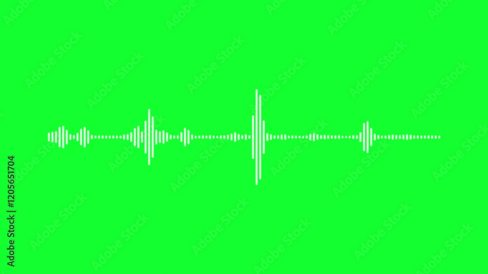 4K Simple equalizer on green background.Motion graphic and animation ...