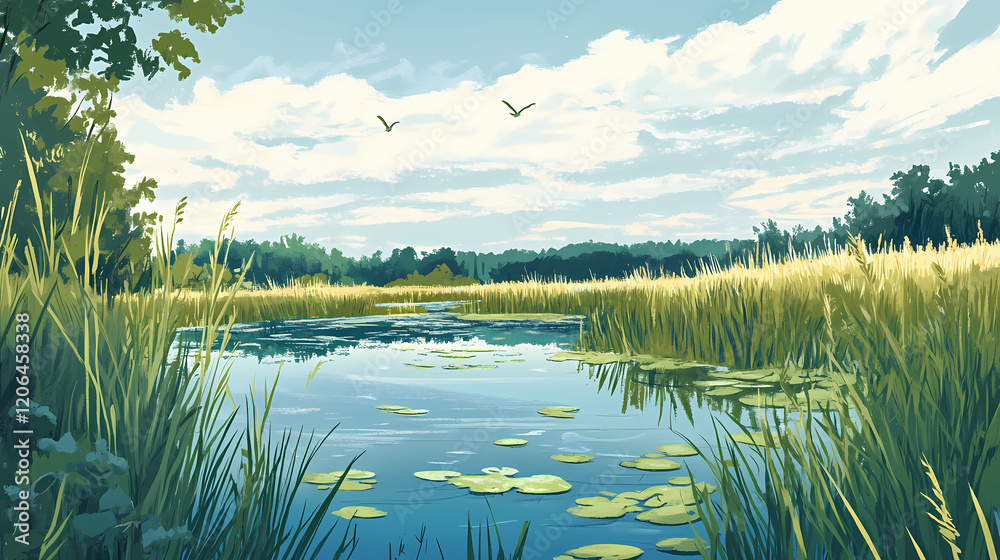 Poster An immersive perspective spotlighting protected within a natural ...