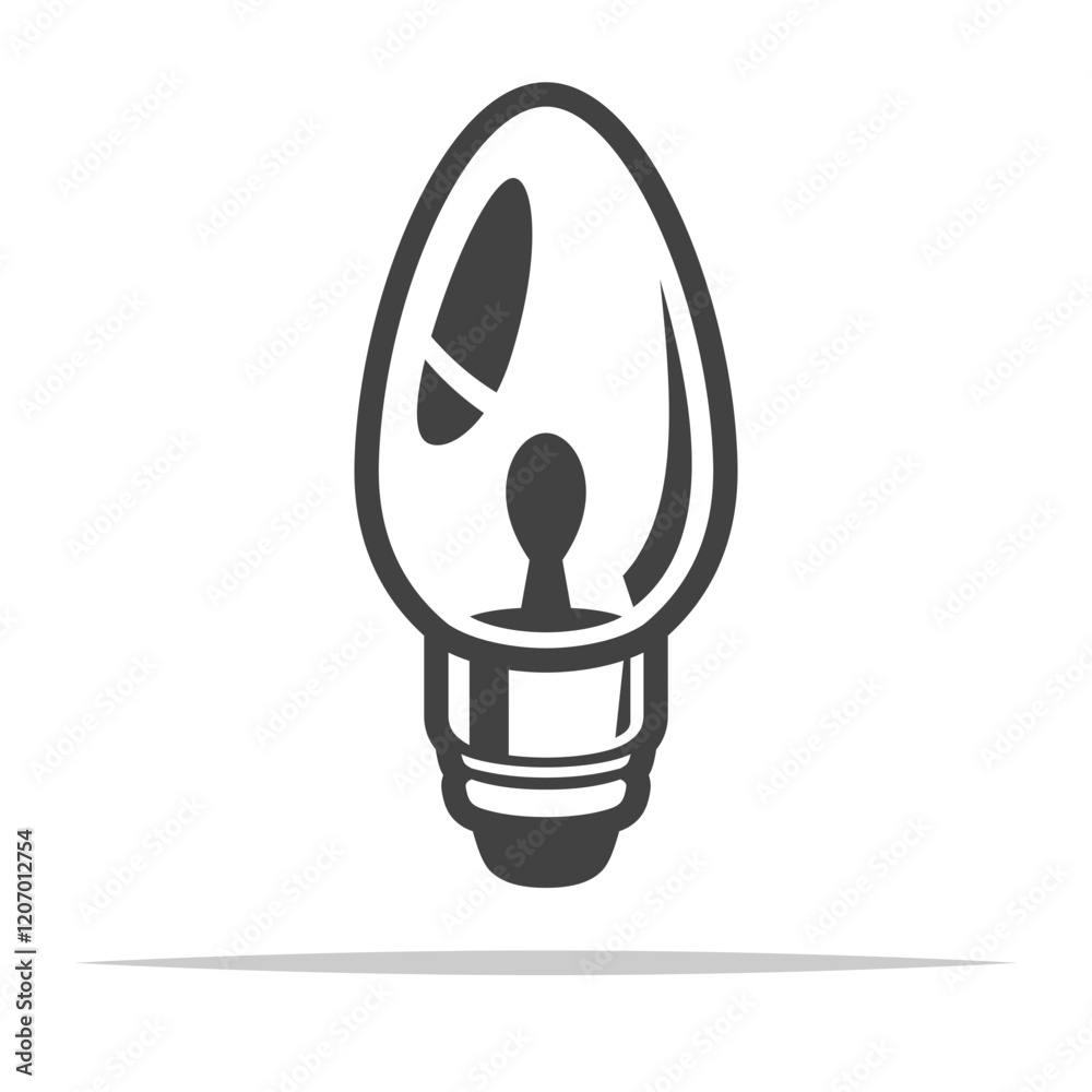 Poster Oval light bulb outline icon transparent vector isolated – Wall ...