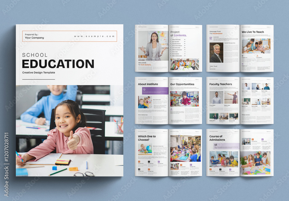 Education Template Design Brochure Layout Stock Template | Adobe Stock