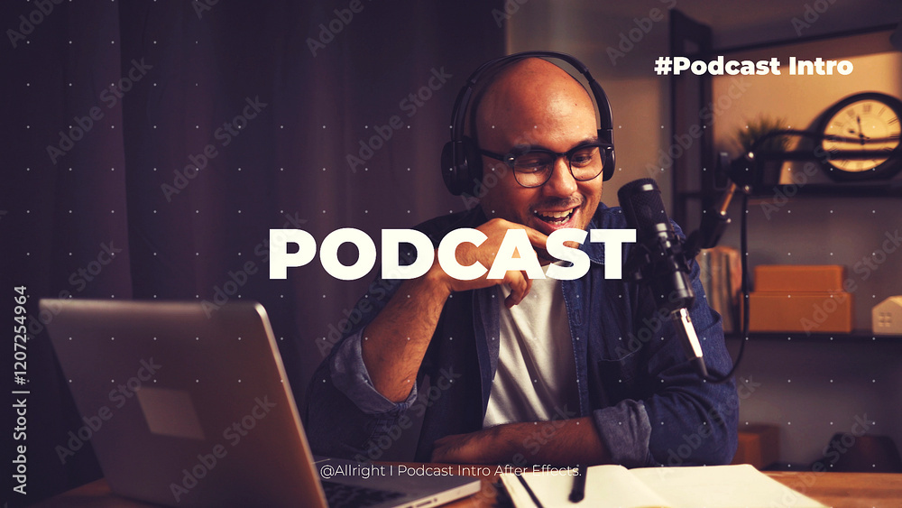 Podcast Intro Opener Stock Template | Adobe Stock