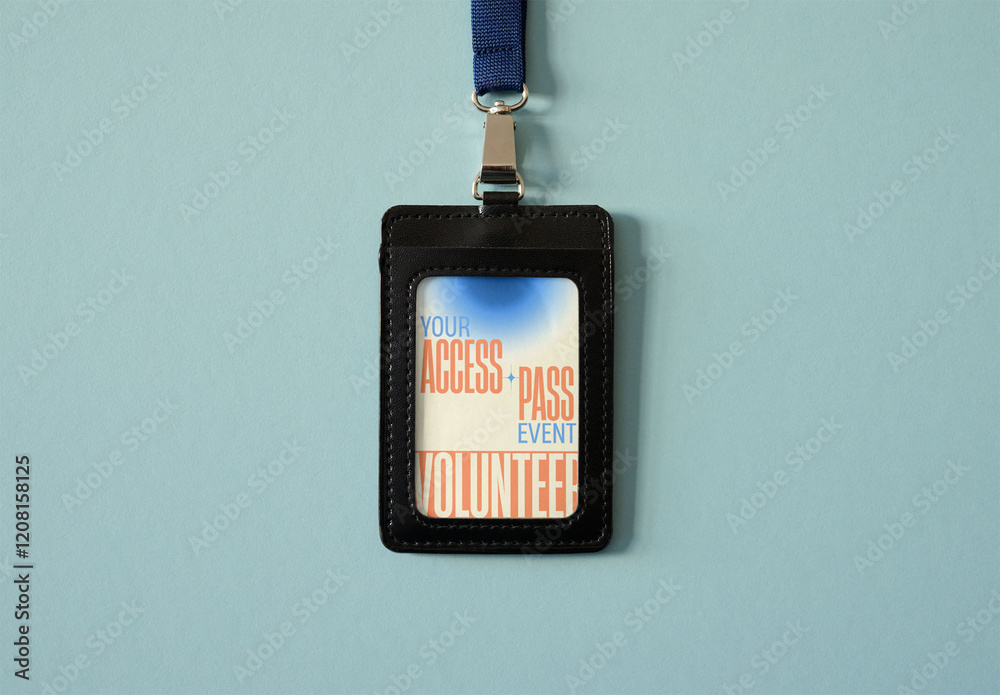 Customizable Access Pass Card Ready for Personal Design Stock Template ...