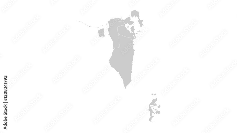 Bahrain map animation. Animation of Connecting all areas into a ...