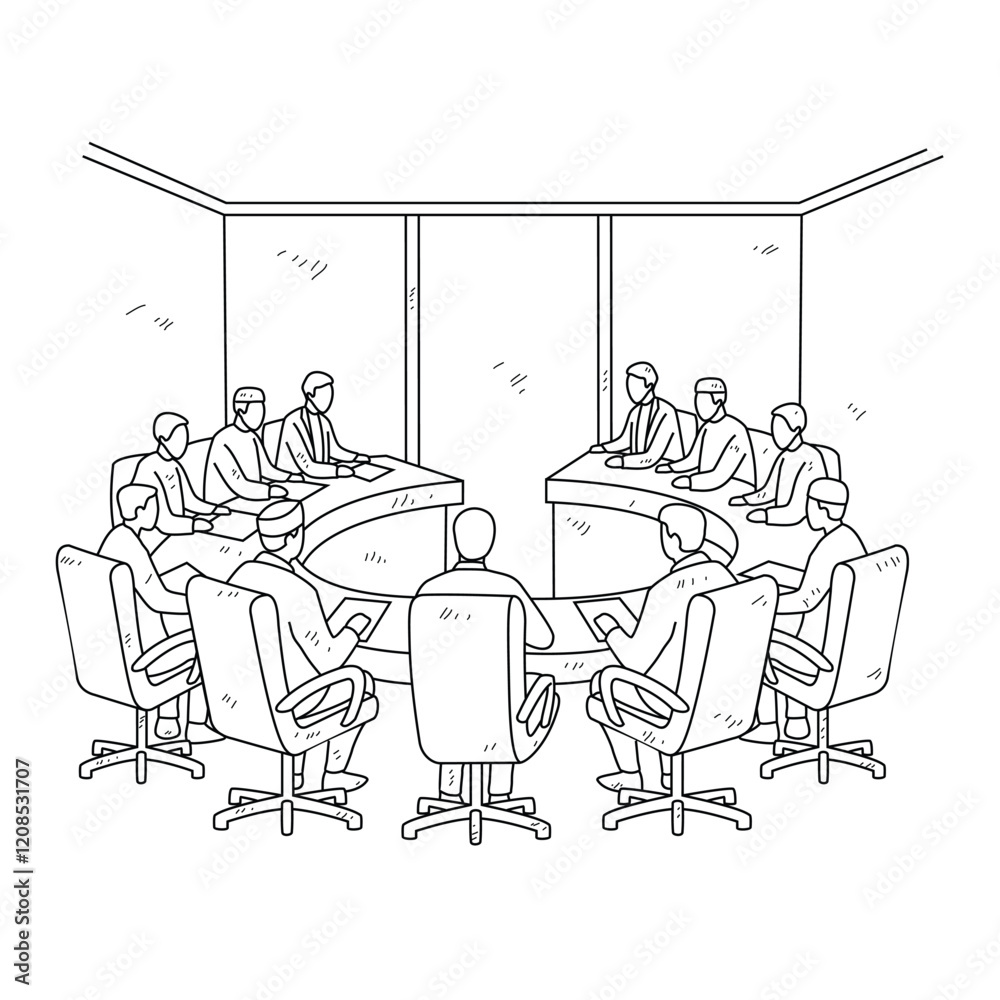 Poster Simple sketch design drawing of Corporate Leadership Convenes ...