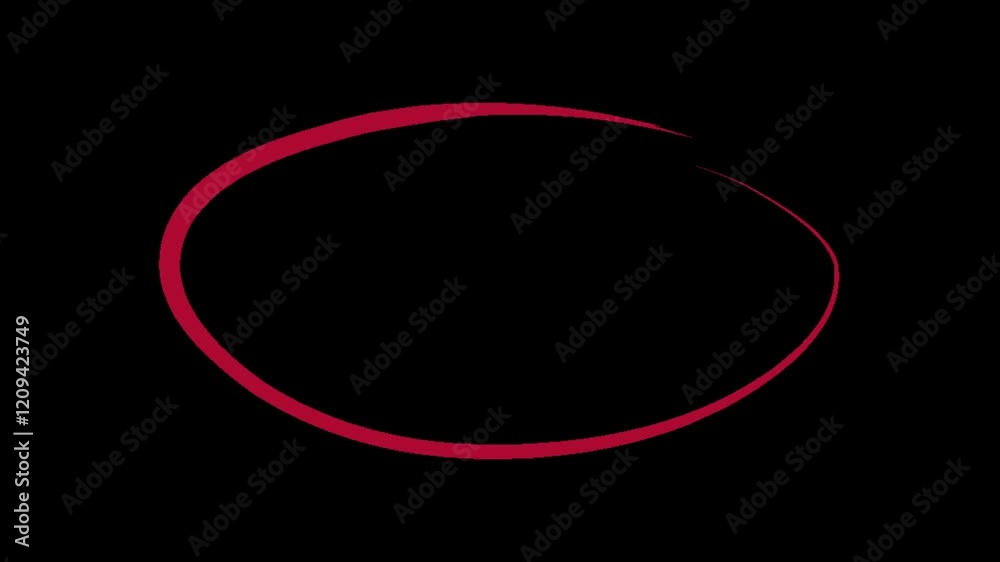 Set of Animated Hand Drawn Red Circle elements. Red design elements on ...