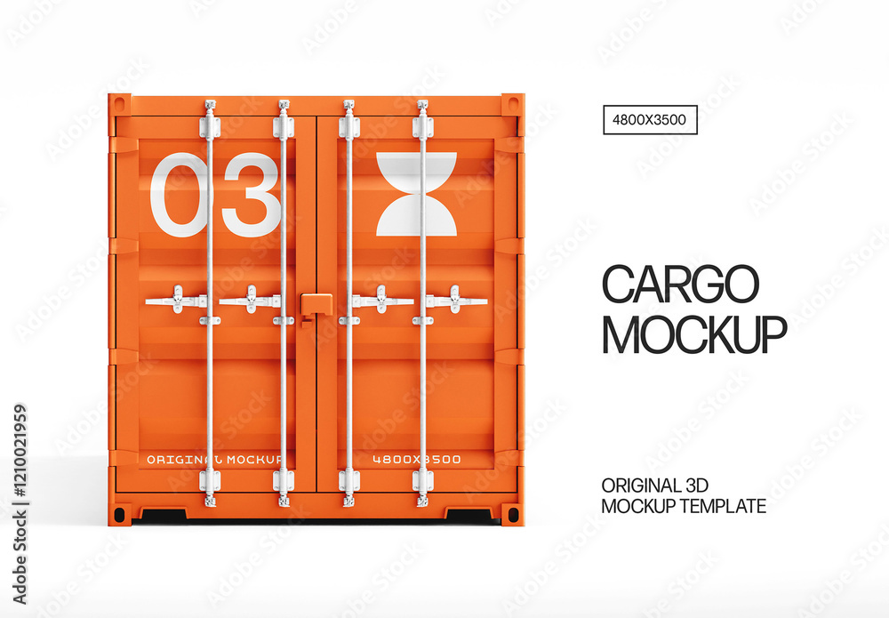 Cargo Shipping Container Mockup Stock Template | Adobe Stock