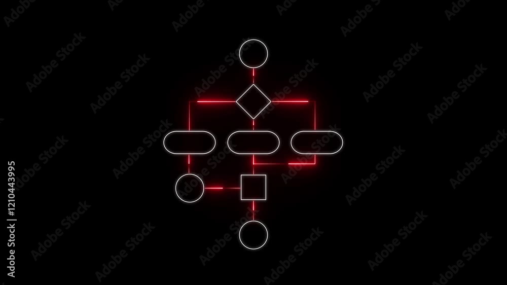 Block diagram concept, analysis scheme, logical, algorithm, flow chart ...