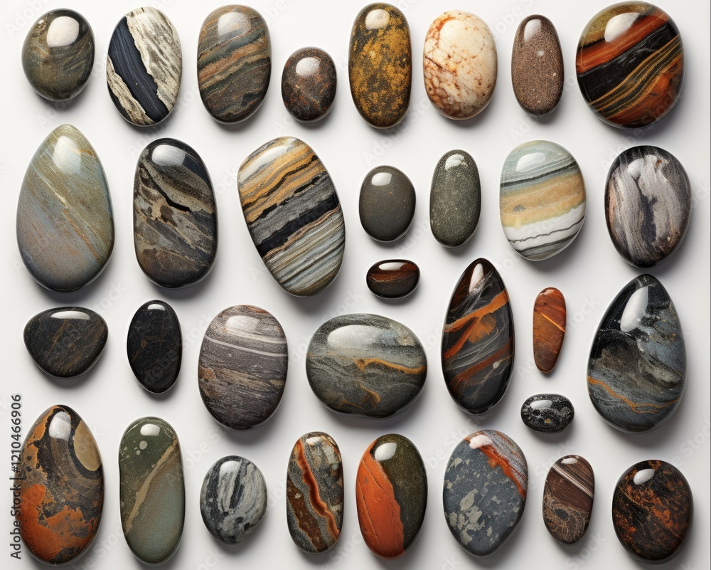 Poster Set of Metamorphic Rock Specimens: Natural Collection of Rocks ...