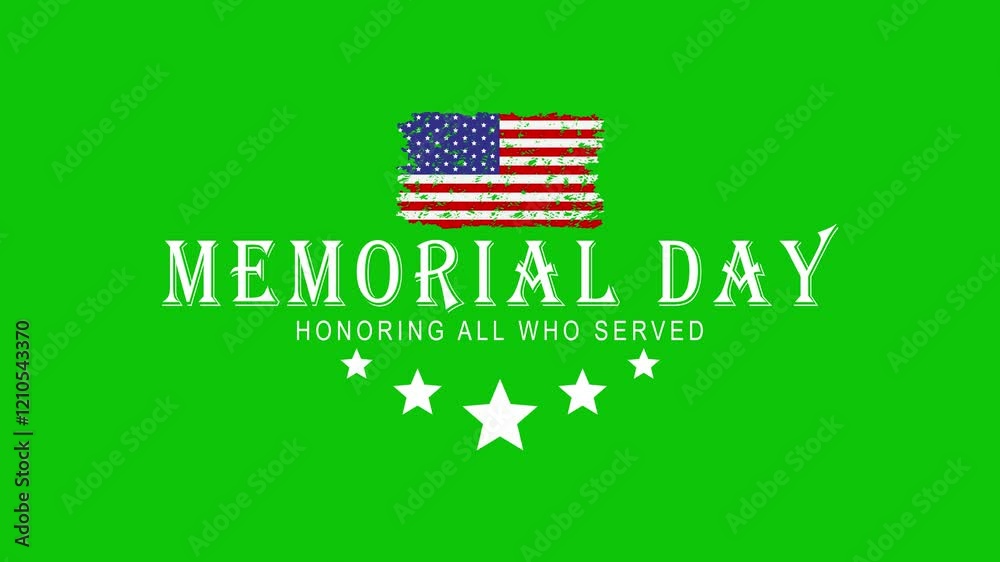 Happy Memorial Day Animation. Great for use on Memorial Day events in ...