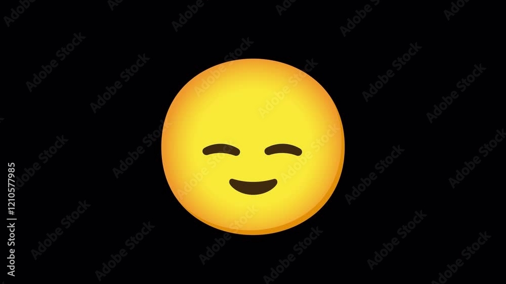 Grinning face emoji 4K animation. Transparent background. Animated ...