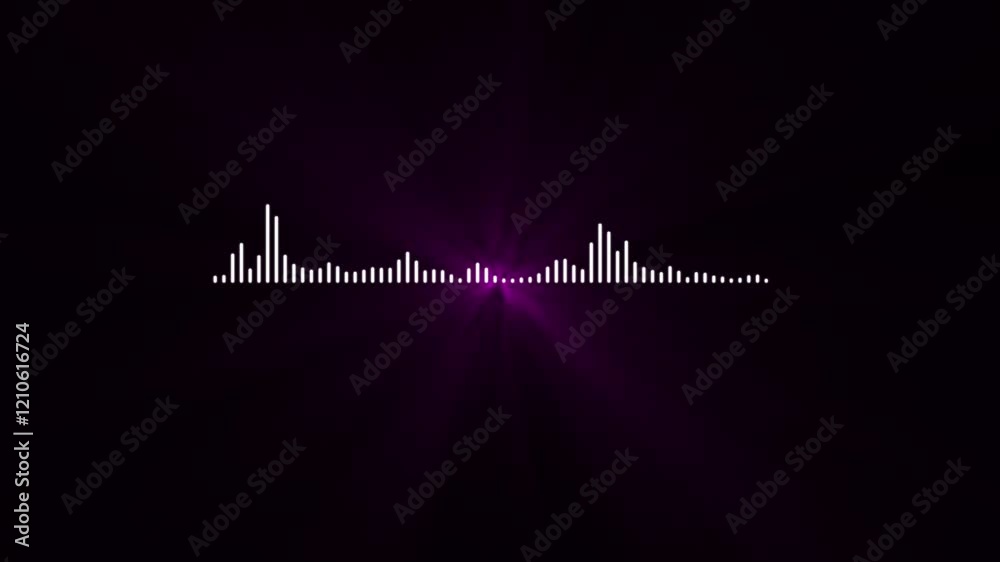 Sound wave audio spectrum black background, audio waveform spectrum ...