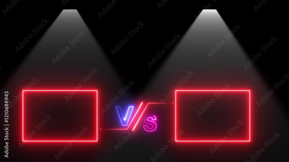 VS versus bars neon animated versus vs bars neon multiplayer spotlight ...