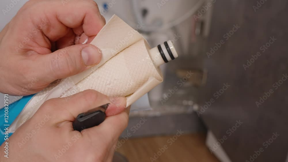 Close-Up of the Inner Structure of an Old Membrane Filter, Showcasing ...