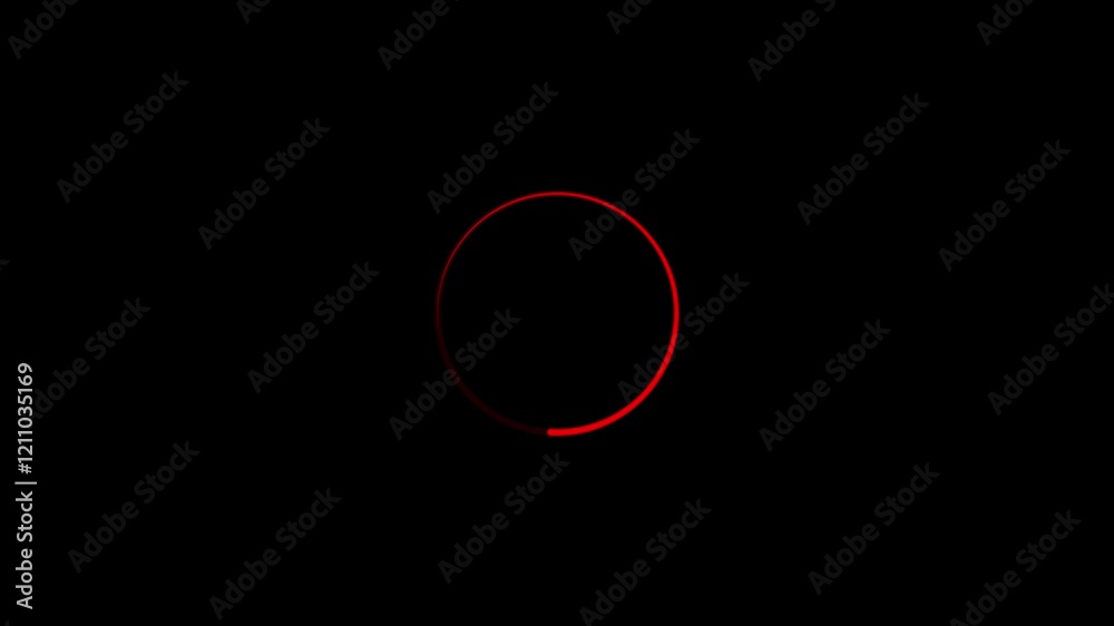 Circle loading icon loop out animation with white background . 4k video ...