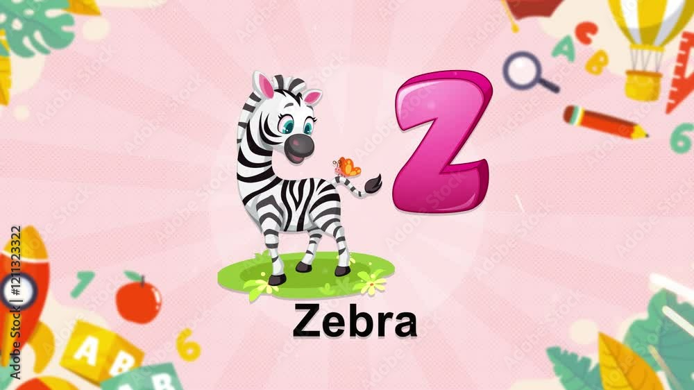 Alphabet animations for pre primary kids. Alphabet with one name with ...