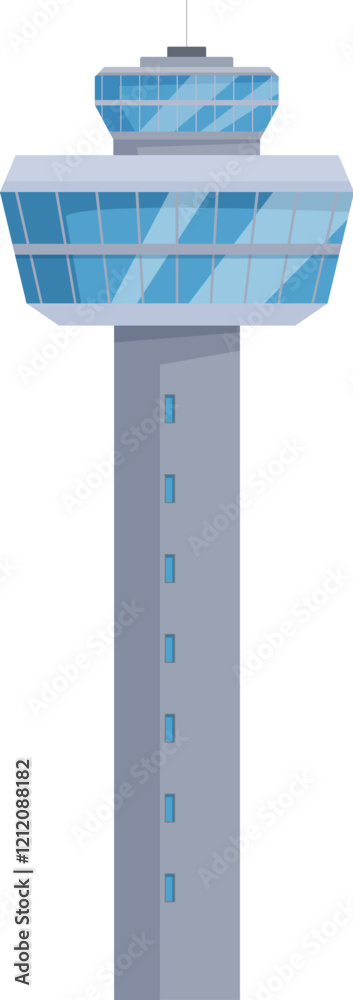 Poster Airport control tower ensuring safe and efficient air traffic ...