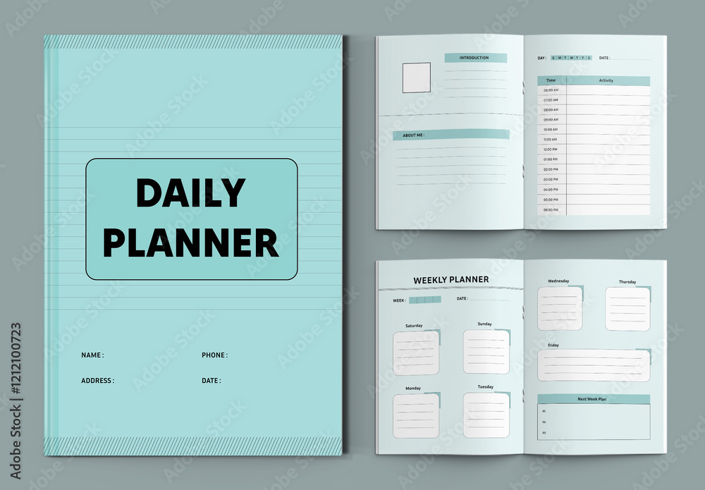 Daily Planner Design Layout Stock Template | Adobe Stock