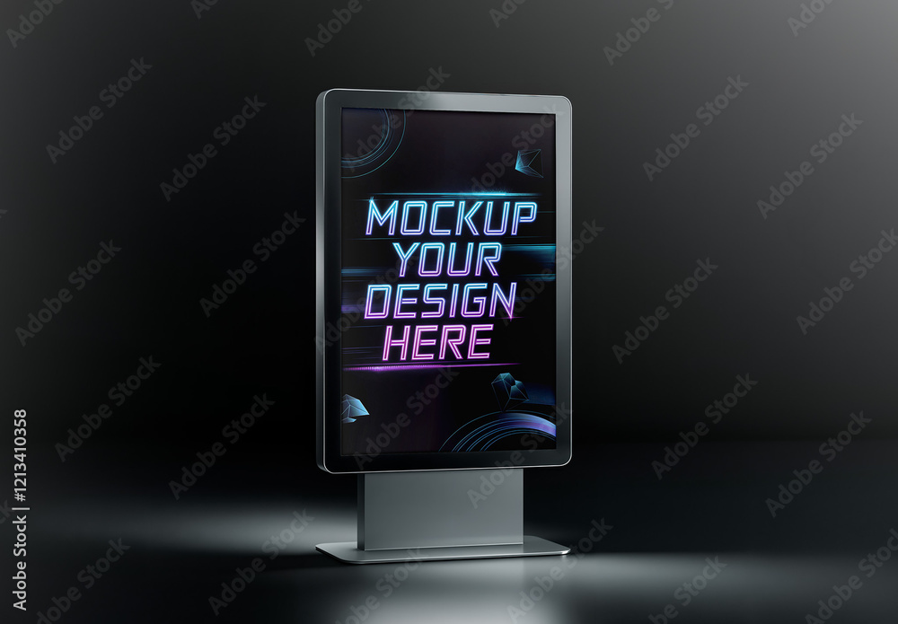 Digital Display Stand Billboard Mockup Stock Template | Adobe Stock