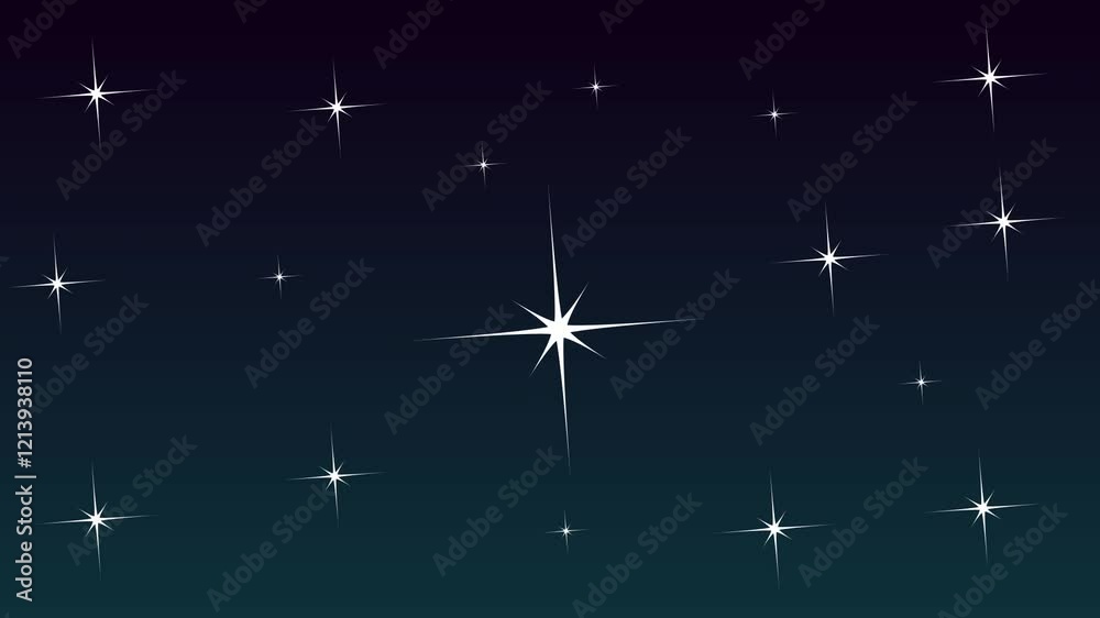 Amazing twinkling Stars sparkling animation. Star twinkling for festive ...